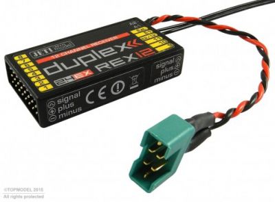 REX 12 EPC Duplex EX 2.4Ghz Jeti 12 Voies - Récepteur - 007RR12 - RR12